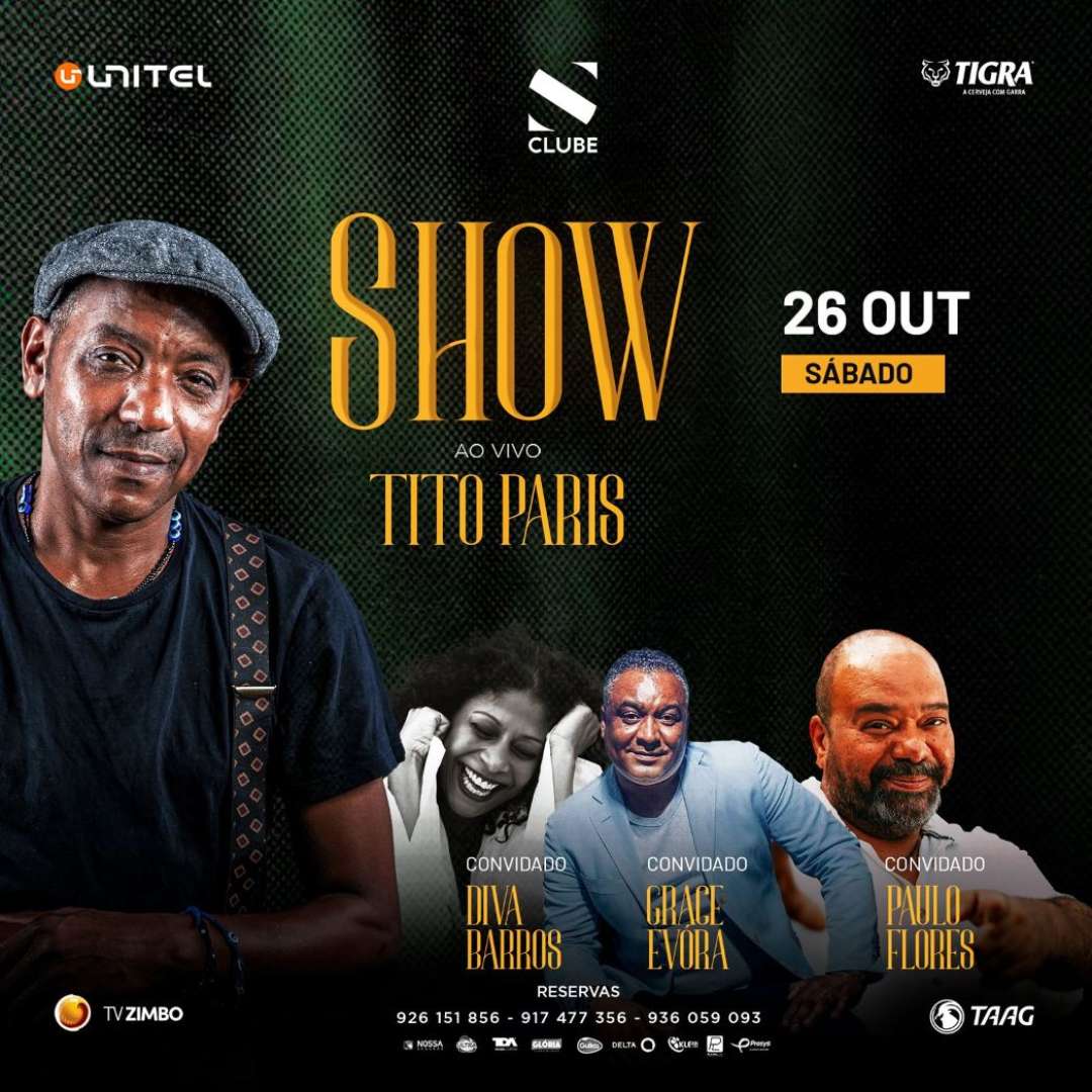 Show ao vivo Tito Paris | Clube S
